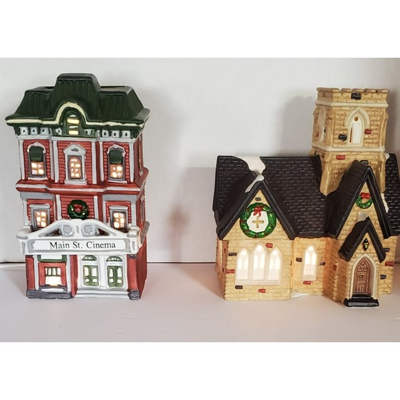 Dickens | Holiday | Dickens Keepsake Porcelain Light Church And Main St ...
